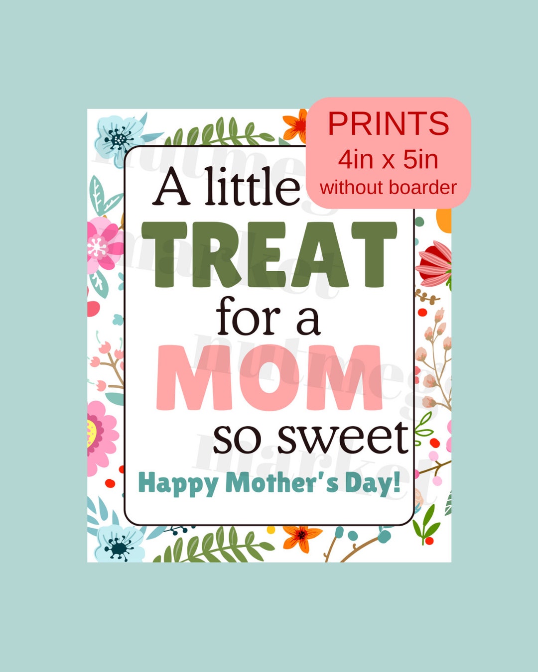 Mothers Day Tag, A Little Treat for a Mom so Sweet Card, Celebrate Mom ...