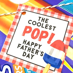 PRINTABLE Coolest POP Tags, Dad Popsicle Gift, Funny Gifts for Dad ...