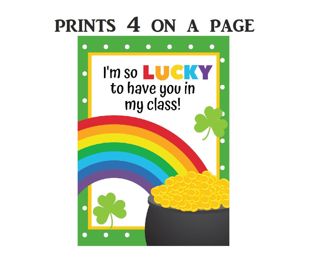 LUCKY to Have You in Class Tag, Teacher Tags, Class Gift Tags, St ...