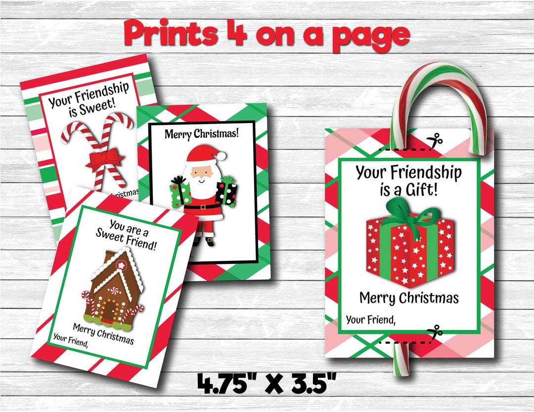 Candy Cane Gram Christmas Gift Tags, Secret Santa, Christmas Classroom ...