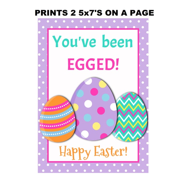 You've Been Egged PRINTABLE 5X7 Egged Tag Neighbor - Etsy