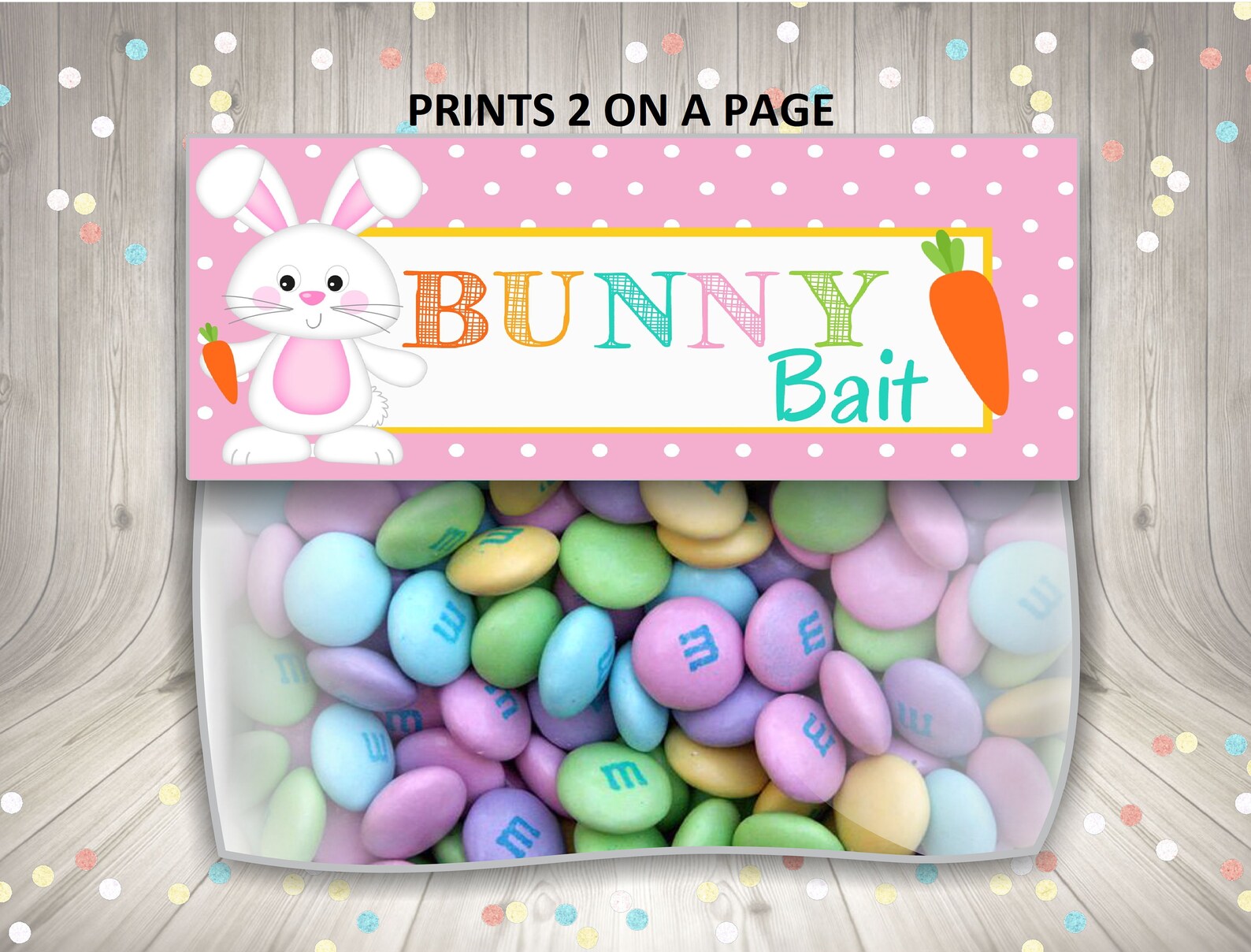 Bunny Bait Treat Bag Topper, Easter Basket Filler, Easter Treat Bag ...