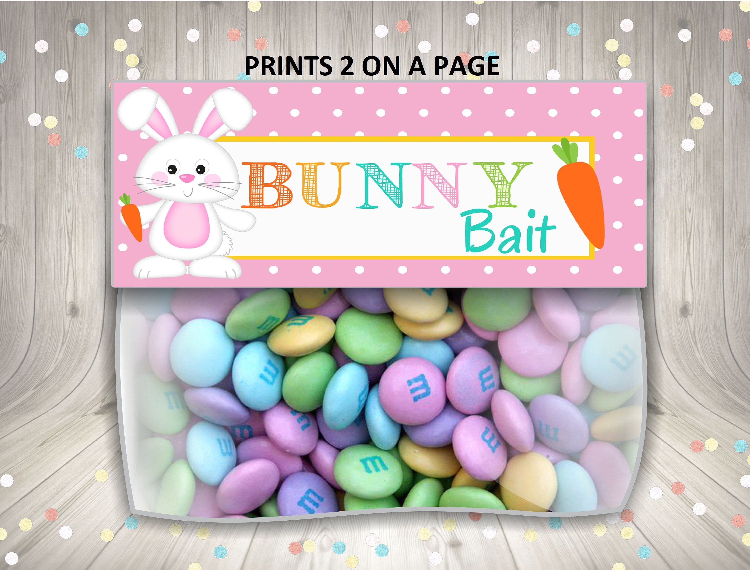 Bunny Bait Treat Bag Topper, Easter Basket Filler, Easter Treat Bag ...