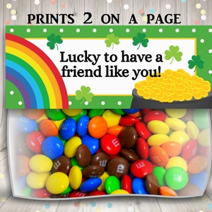 St Patrick's Day Treat Bag Topper, St Patty's Day Treats, Teacher Treat ...