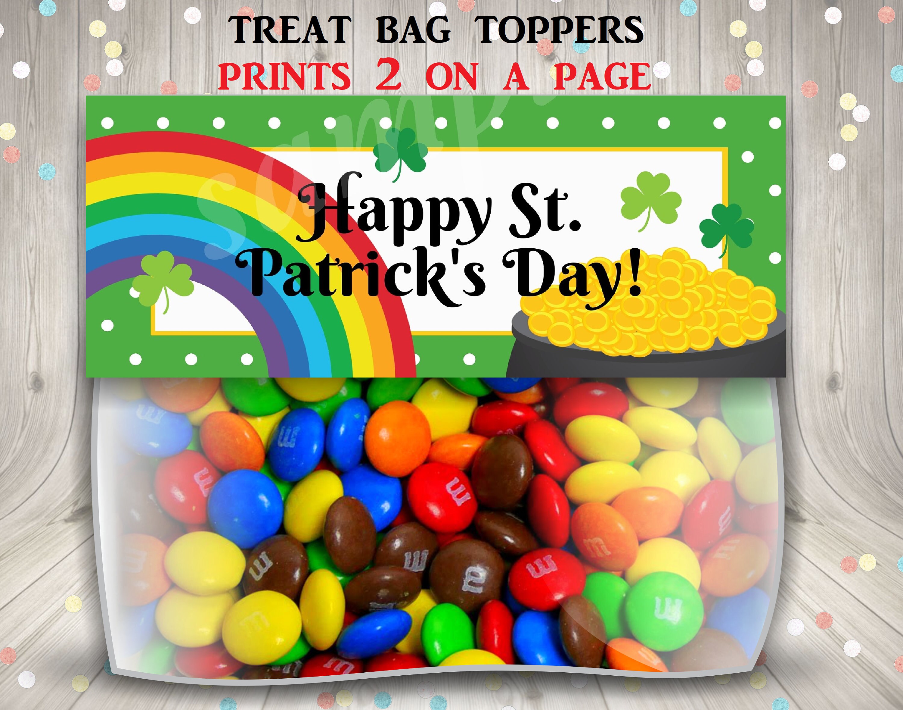 St Patrick's Day Treat Bag Topper, Classroom St Patty's Day, Teacher ...