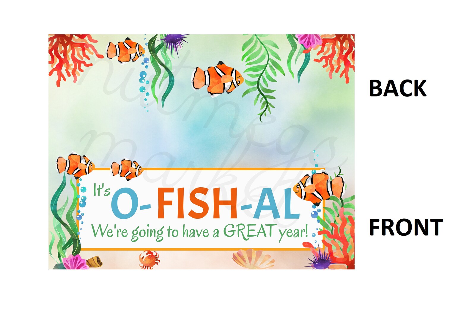 PRINTABLE Fish Themed Bag Topper, It's Ofishal, Back to School, Meet ...