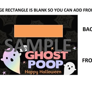 PRINTABLE Ghost Poop Bag Topper, Halloween Treat Bag, Halloween Favors ...