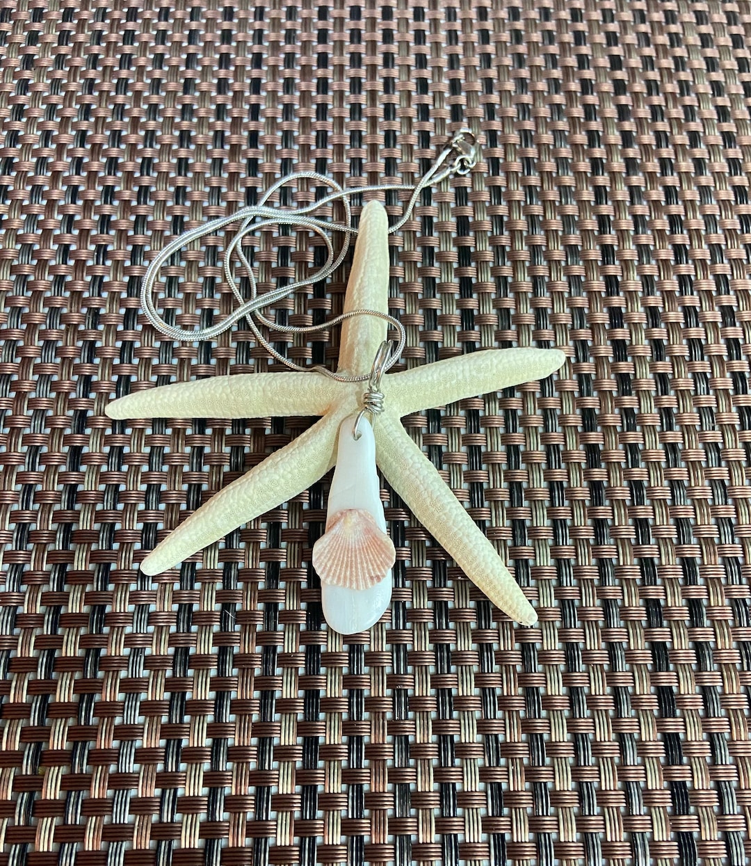 Flat Scallop Fan Seashell Pendant - Etsy
