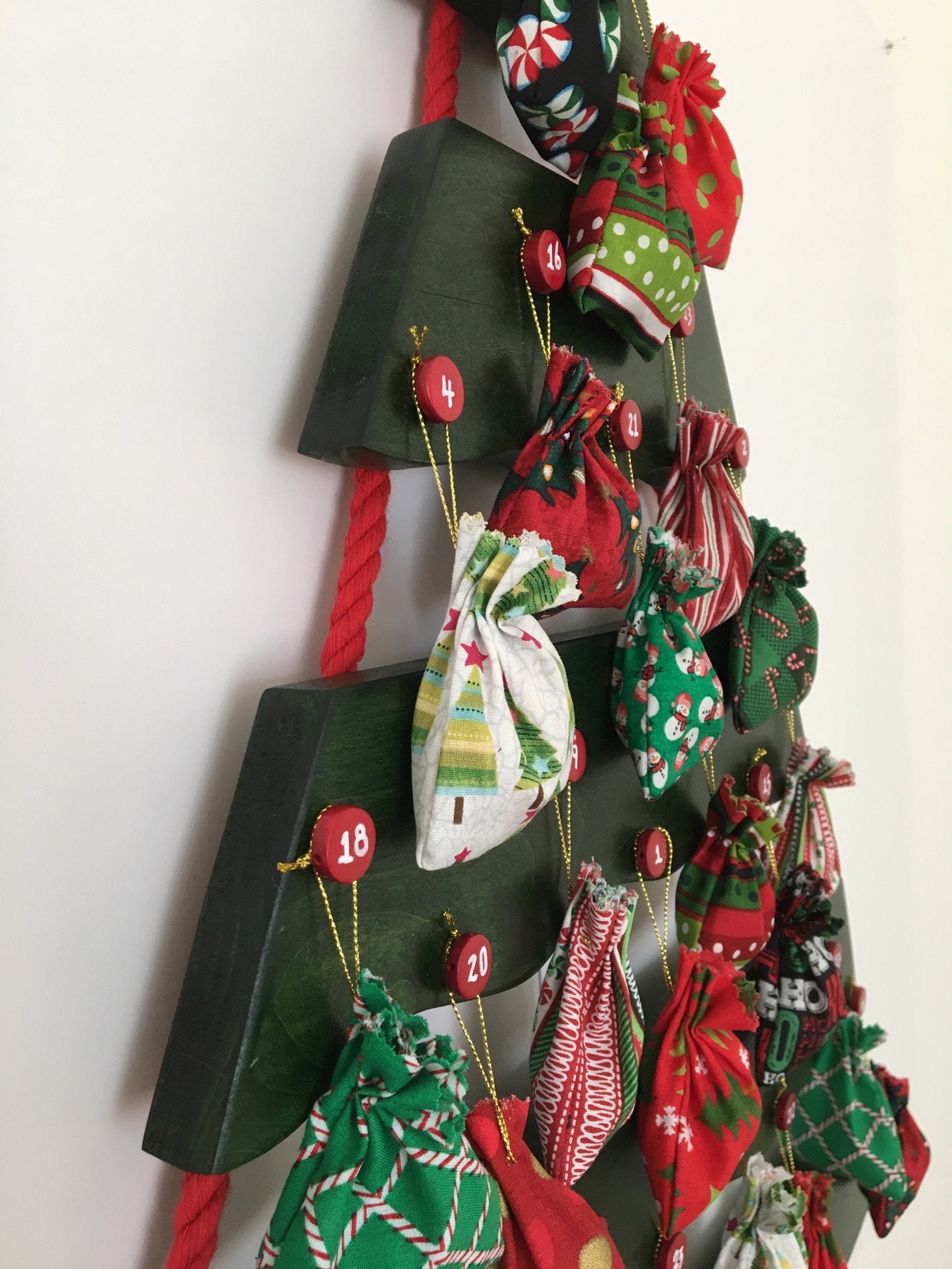 Christmas Tree Advent Calendar, Hanging Advent Calendar, Children's ...