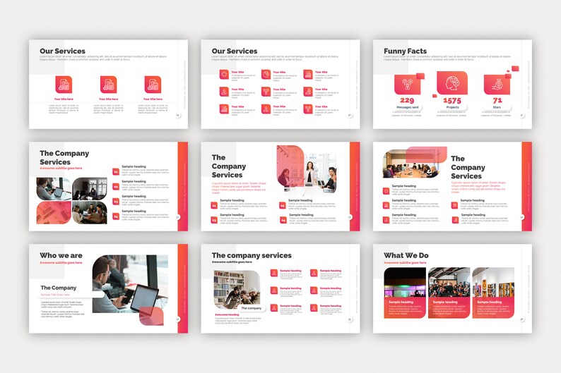 Fanciful Powerpoint Presentation Template - 60+ Business PPT Slides - Etsy