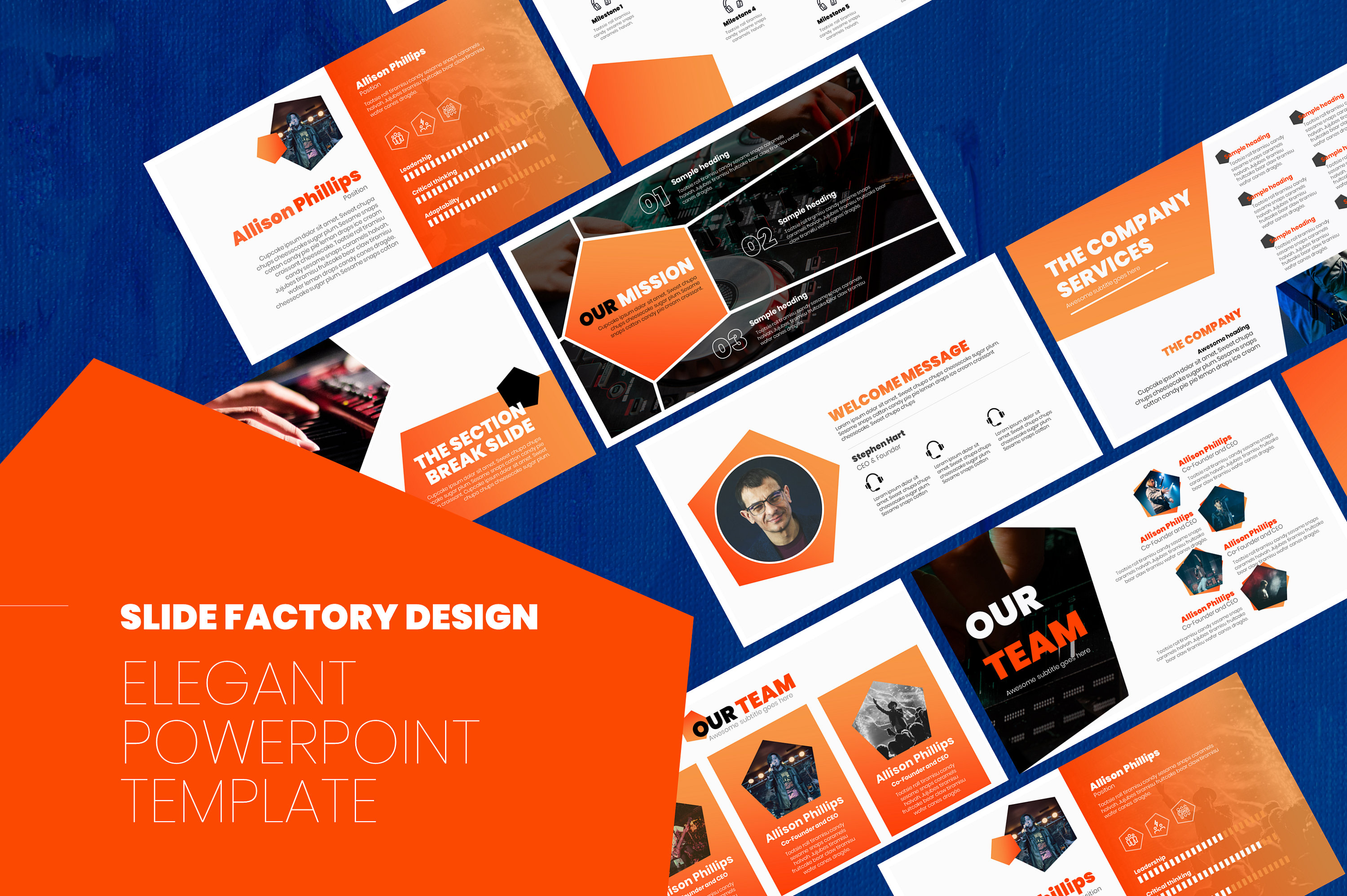 Vibrant Powerpoint Presentation Template 60 Business PPT Slides - Etsy