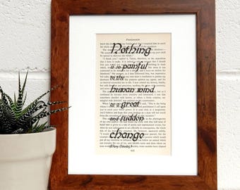 Vintage Gothic Literature Frankenstein Book Page Quote Print | Etsy