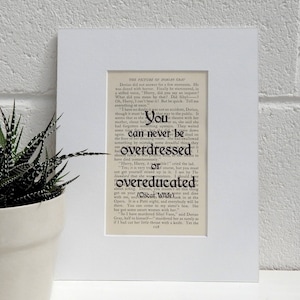 Oscar Wilde Vintage Book Print - Literary Art Print - Typographic Art ...