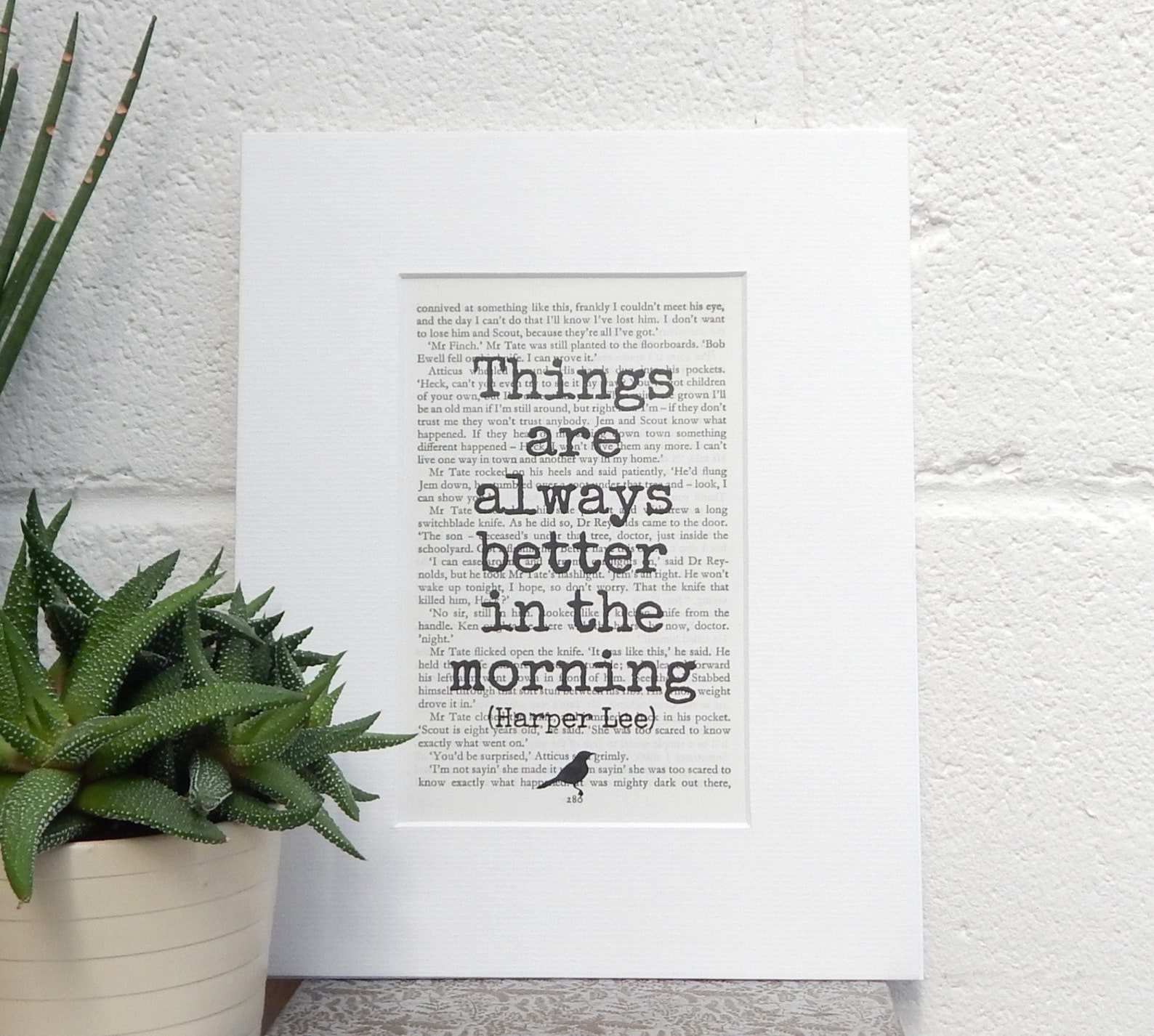 To Kill a Mockingbird Book Page Quote Print Classic American | Etsy