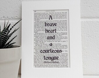 Rudyard Kipling Jungle Books Art Print Vintage Book Print Literary Art ...