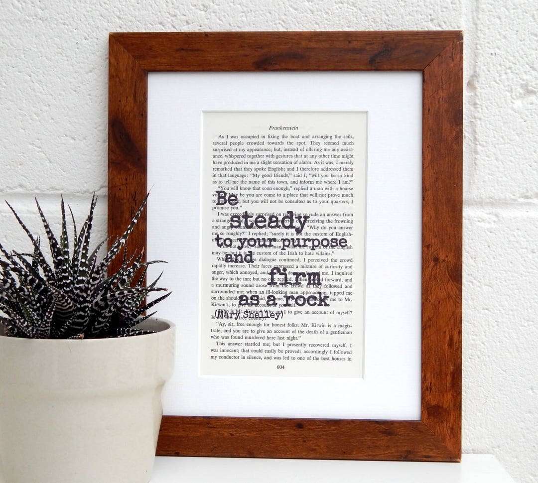 Frankenstein Book Page Print, Vintage Real Book Page Wall Art, New Home ...