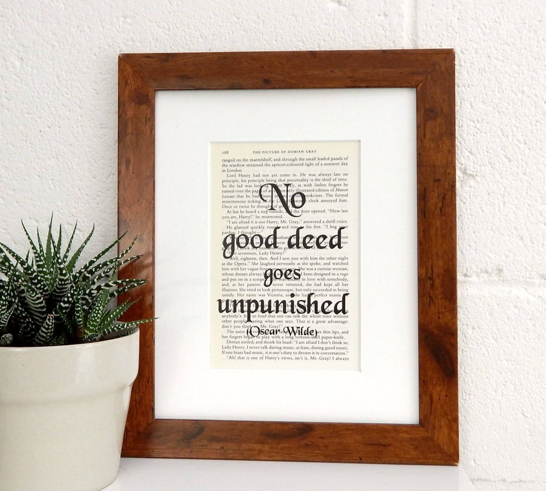 Amusing Vintage Book Print - Oscar Wilde Quote Print - Antique Book Art ...
