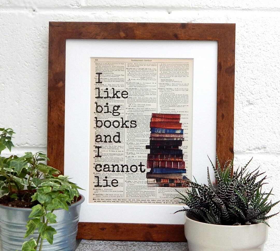 Antique Dictionary Print for Book Lover, Literary Gift, Library Decor ...