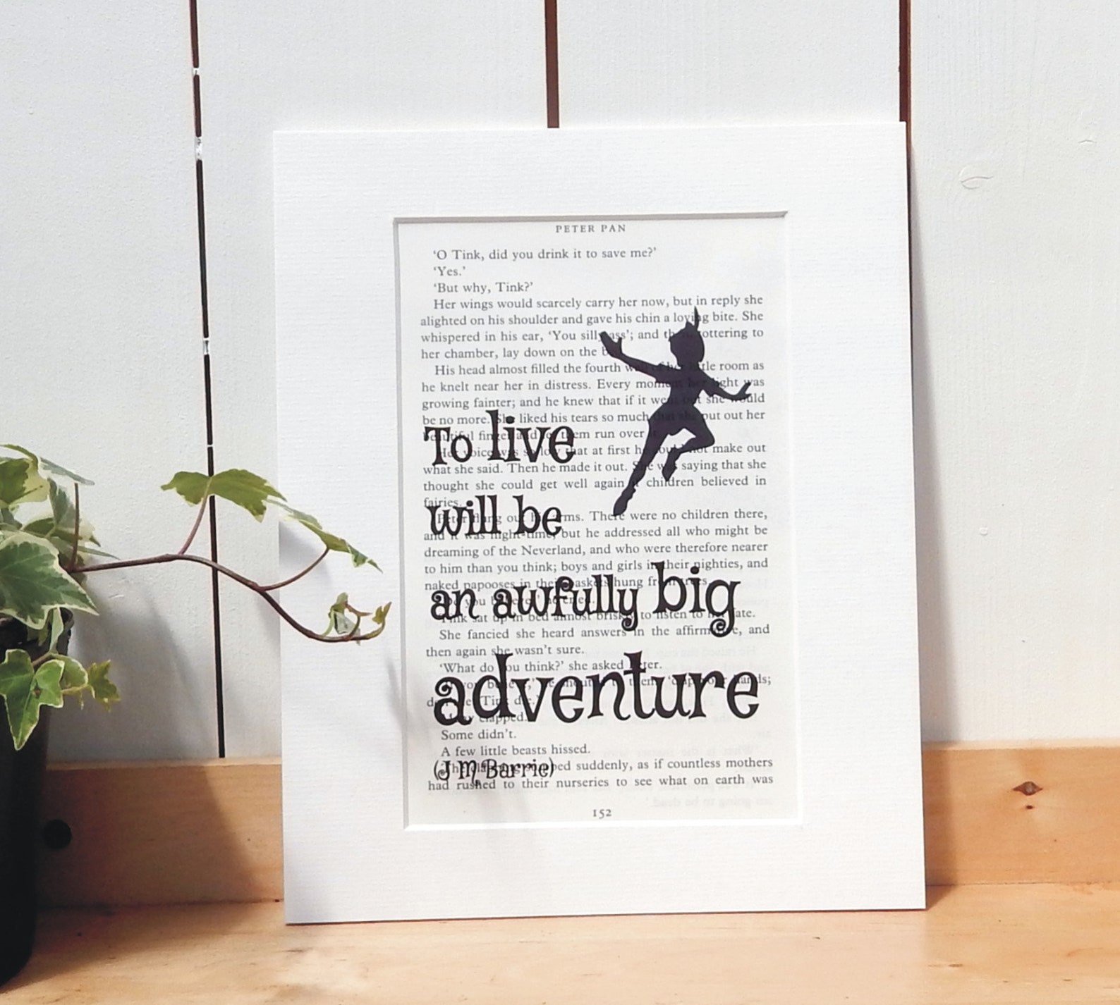 Vintage Peter Pan Quote Book Page Print Children's - Etsy