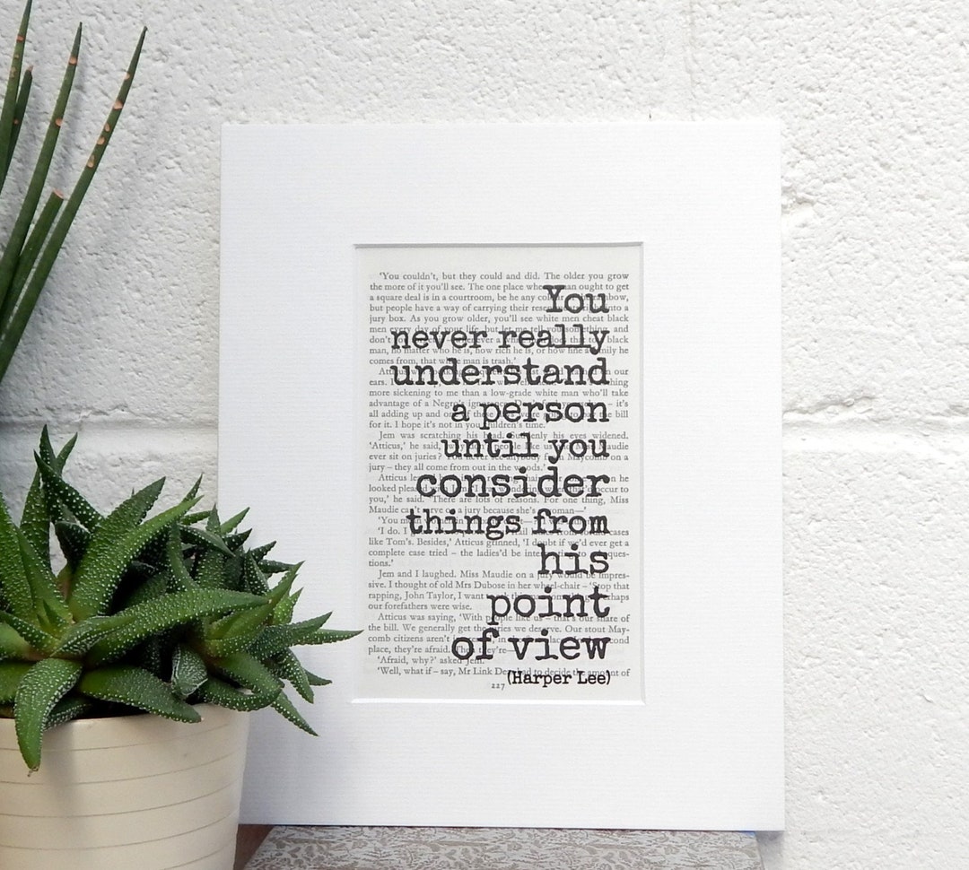 To Kill a Mockingbird Book Page Quote Print, Classic American ...