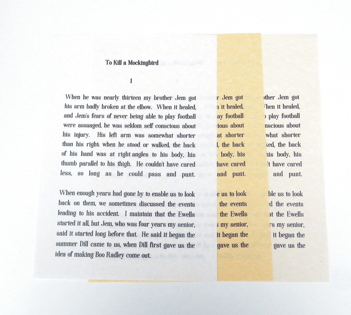To Kill a Mockingbird Opening Paragraphs Print Famous | Etsy
