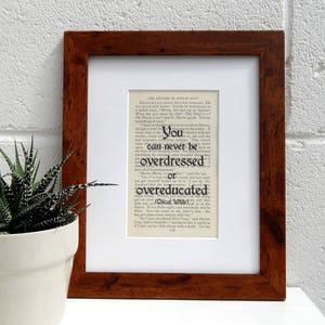 Oscar Wilde Vintage Book Print - Literary Art Print - Typographic Art ...