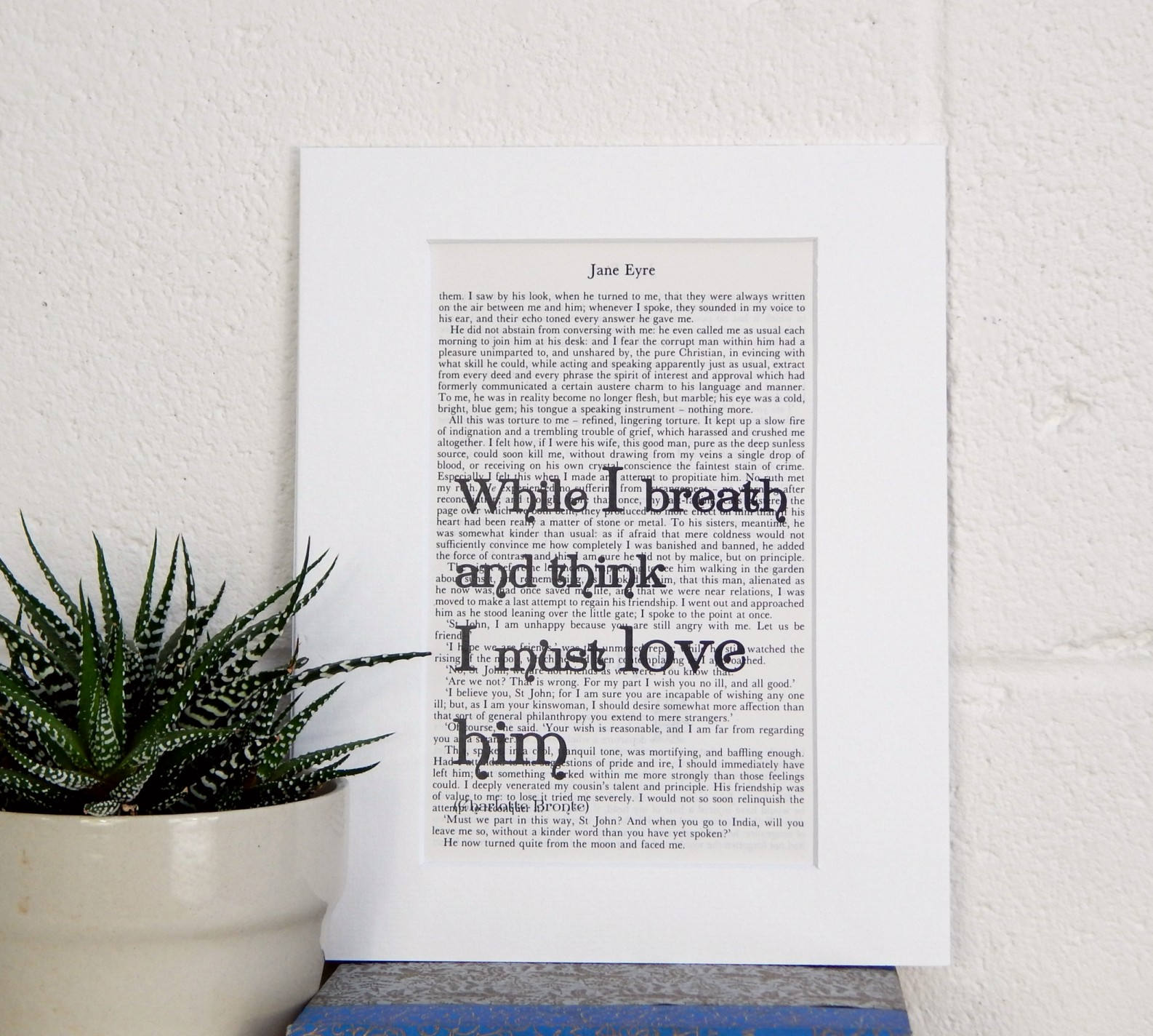 Jane Eyre Quote Print Vintage Book Print Literary Wall Art - Etsy UK