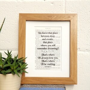 Vintage Peter Pan Quote Book Page Print, Children's Classic Literature ...