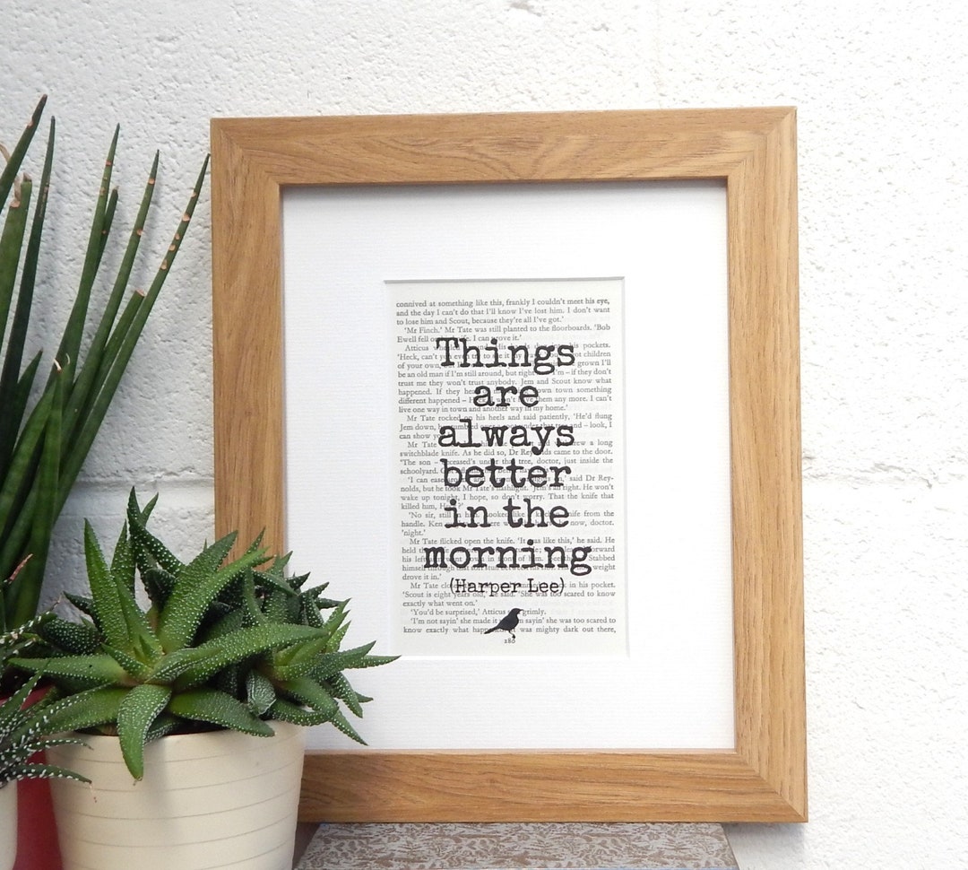 To Kill a Mockingbird Book Page Quote Print, Classic American ...