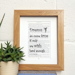 Vintage Peter Pan Quote Book Page Print, Children's Classic Literature ...