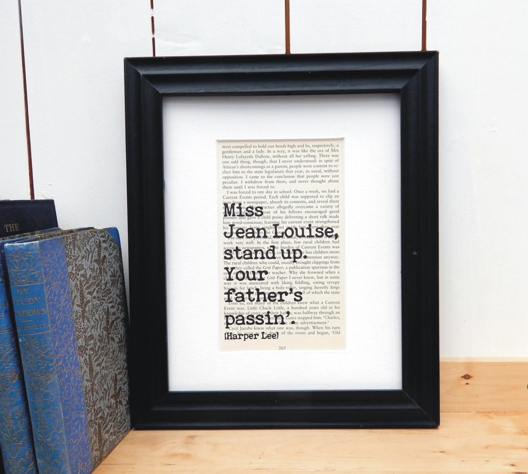 To Kill a Mockingbird Book Page Quote Print, Classic American ...