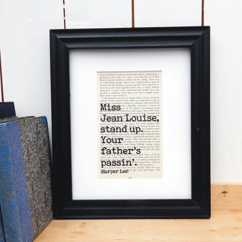 Harper Lee Quote to Kill A Mockingbird Print TKAM Classic | Etsy