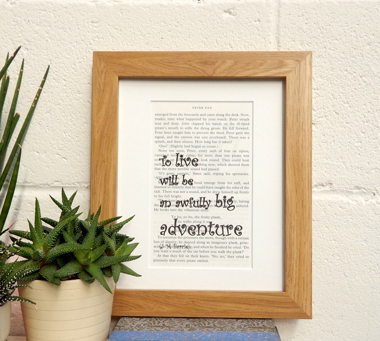 Vintage Peter Pan Quote Book Page Print, Children's Classic Literature ...