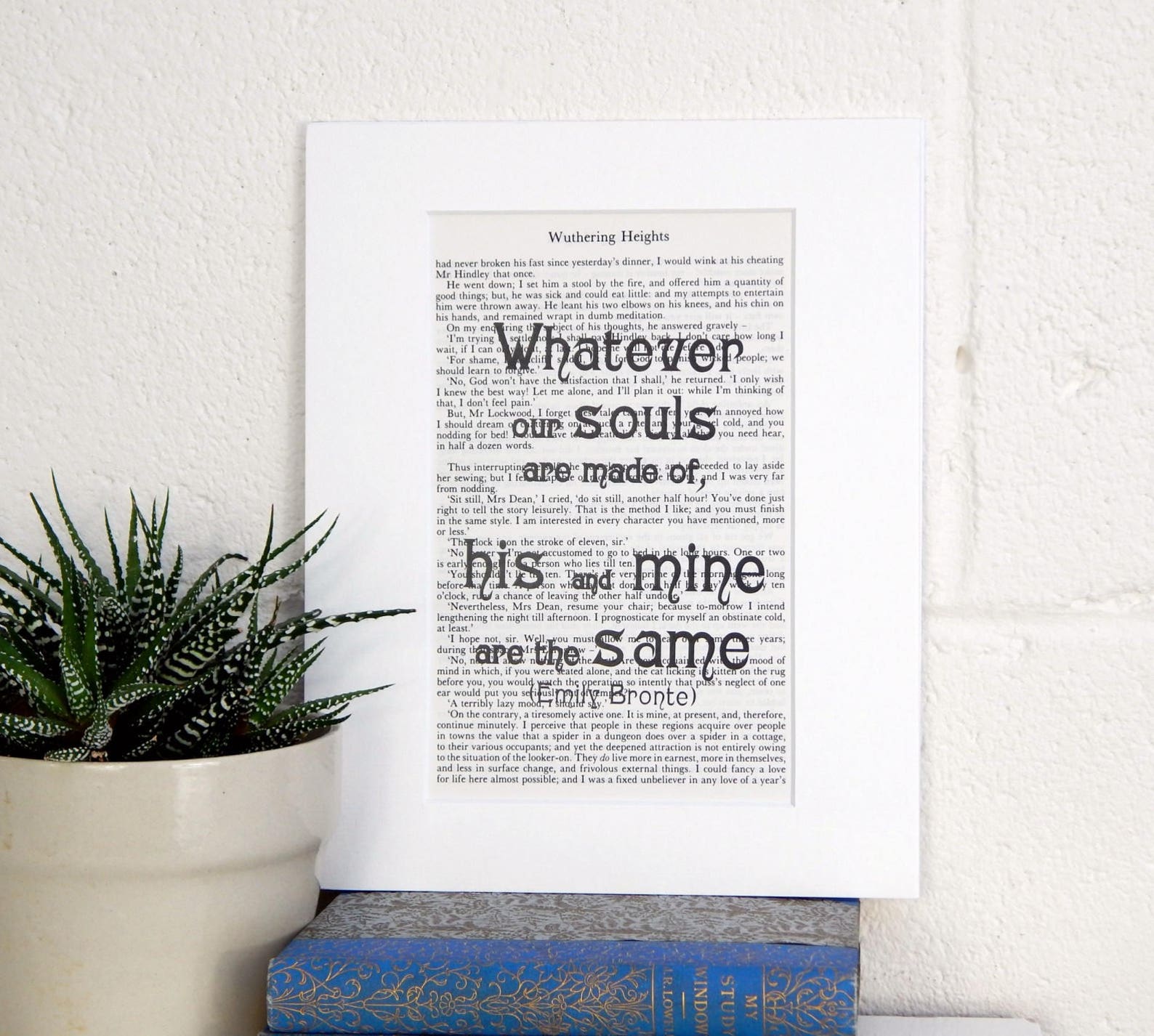 Wuthering Heights Vintage Book Quote Emily Bronte Literary - Etsy UK