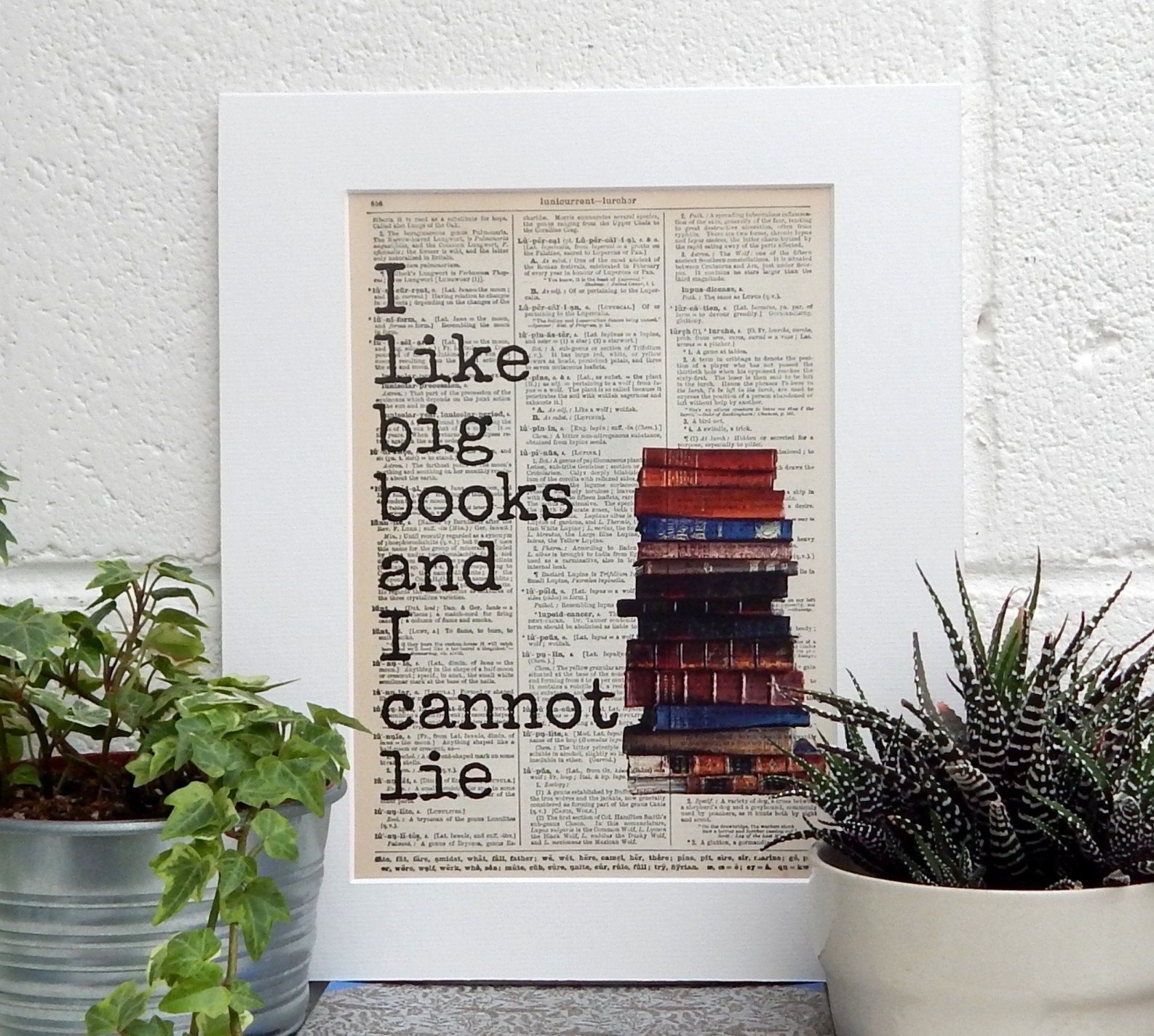 Antique Dictionary Print for Book Lover, Literary Gift, Library Decor ...