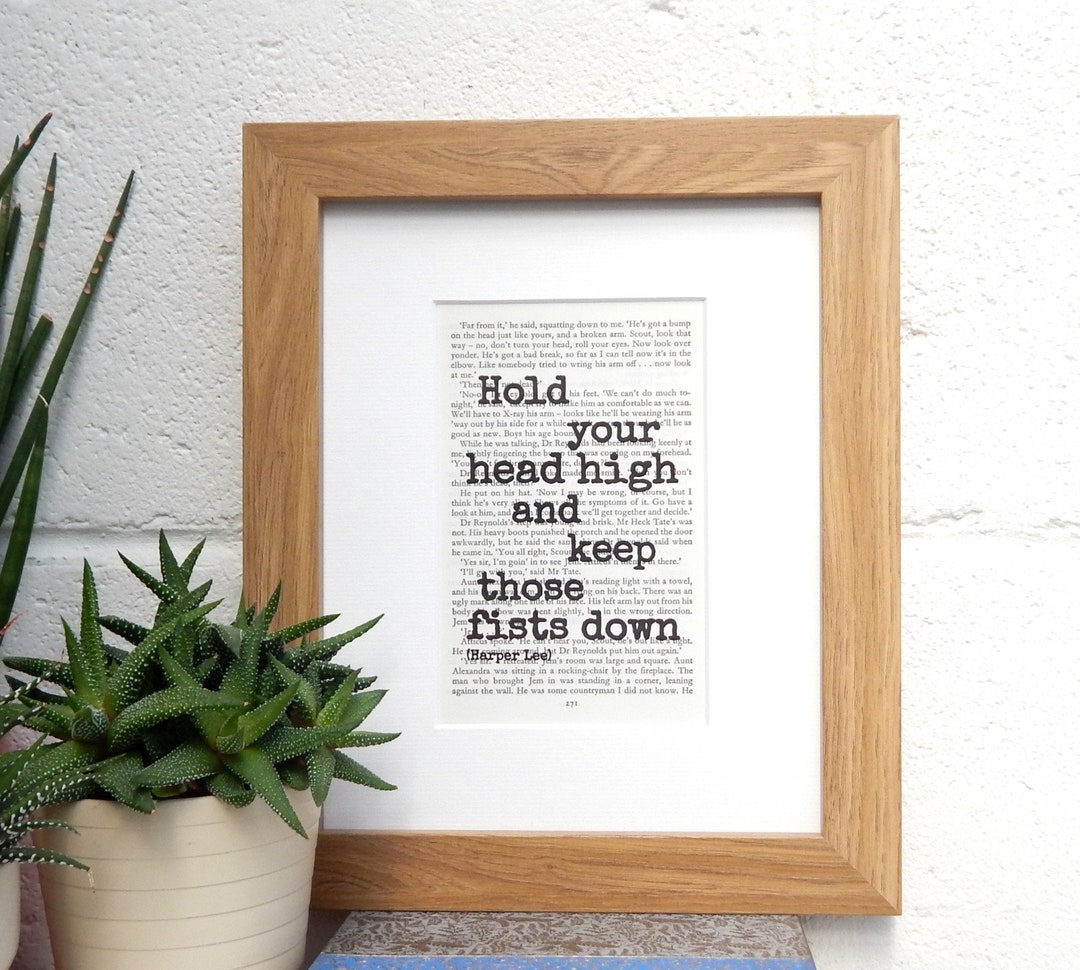 To Kill a Mockingbird Book Page Quote Print, Classic American ...