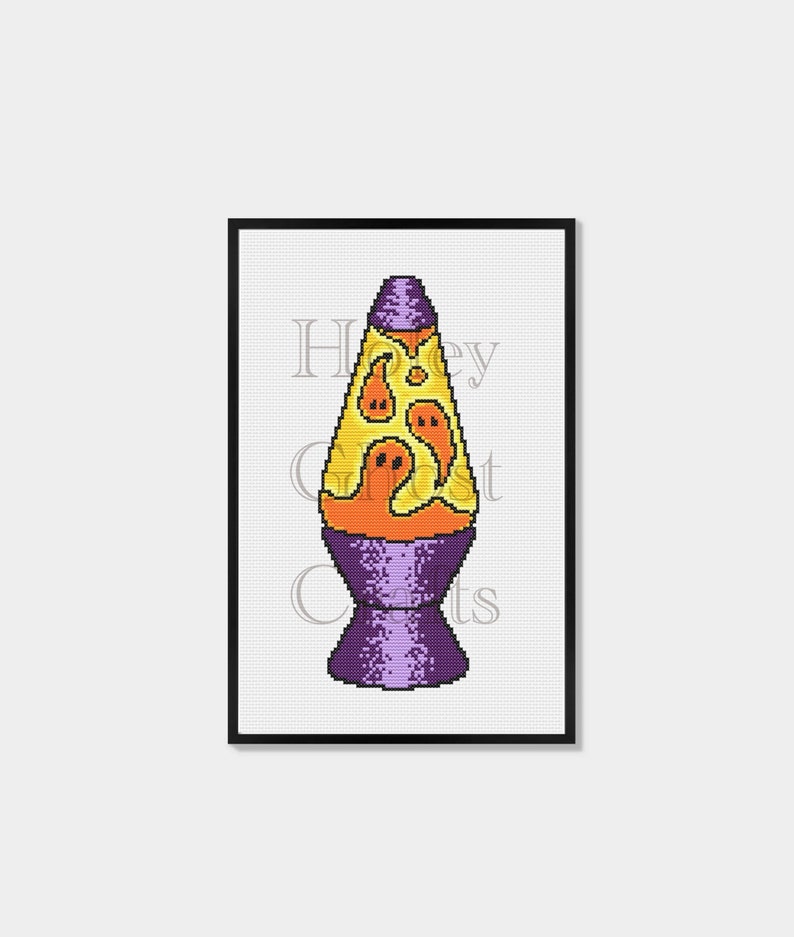 Cross Stitch Pattern Ghost Lava Lamp - Etsy