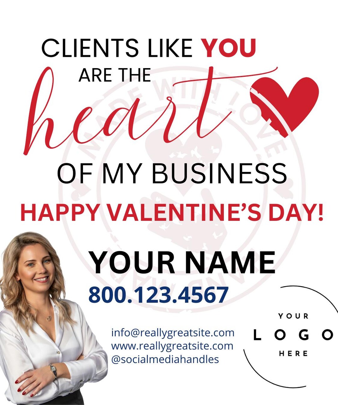 Realtor Valentine Gift Tag | Editable Canva Template (digital Download ...
