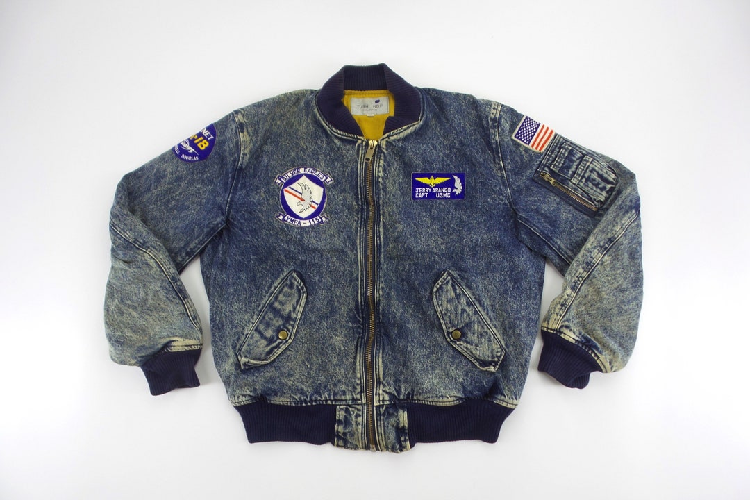 Tush Koji Jackets VINTAGE Tush Koji 'USMC VMFA-115' - Etsy
