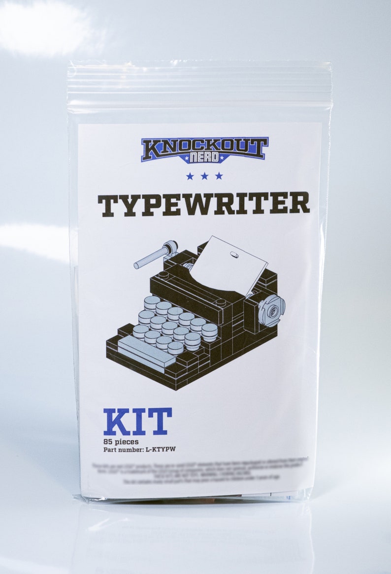 Retro Typewriter Brick Kit - Bricks and Full Color Instructions / Build ...