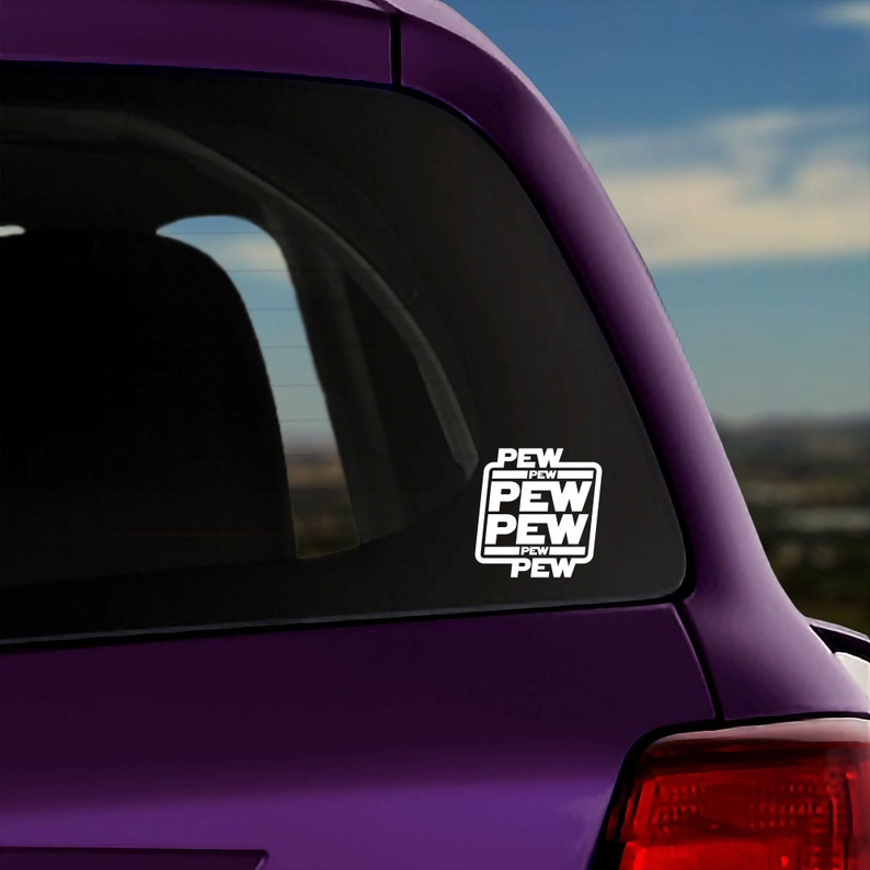 Decal Pew Pew Pew Sci Fi Space Battle Themed Vinyl Decal | Etsy