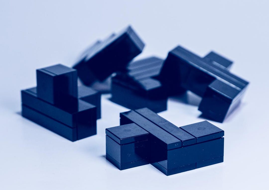 Puzzle Cube Brick Kit (black) - Bricks and Full Color Instructions ...