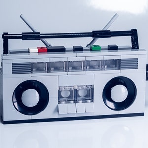Retro Boombox Brick Kit - Bricks and Full Color Instructions / Build It ...