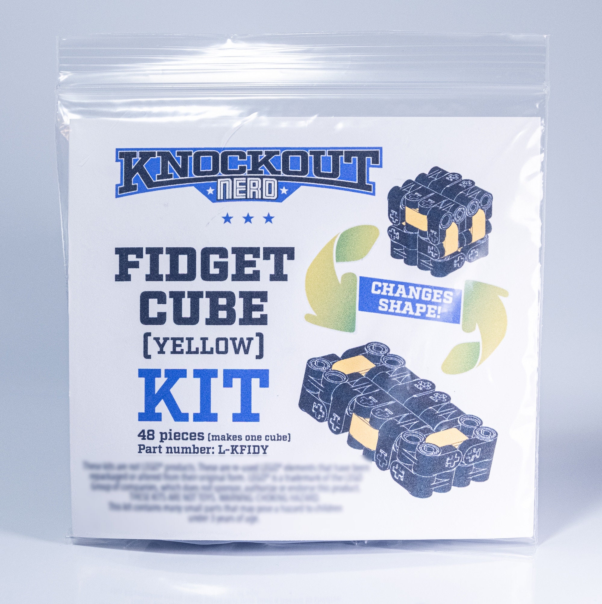 Fidget Cube Yellow Brick Kit - Bricks and Full Color Instructions ...