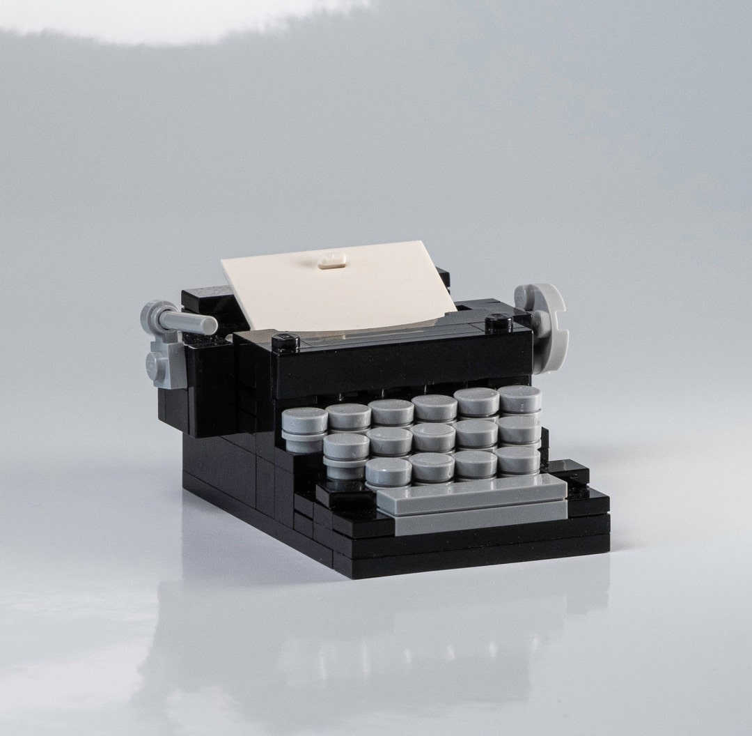 Retro Typewriter Brick Kit - Bricks and Full Color Instructions / Build ...
