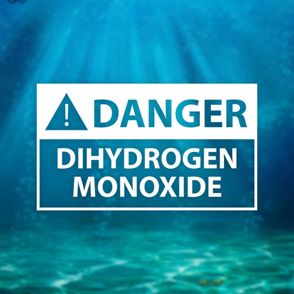 Dihydrogen Monoxide Water Bottle - Etsy