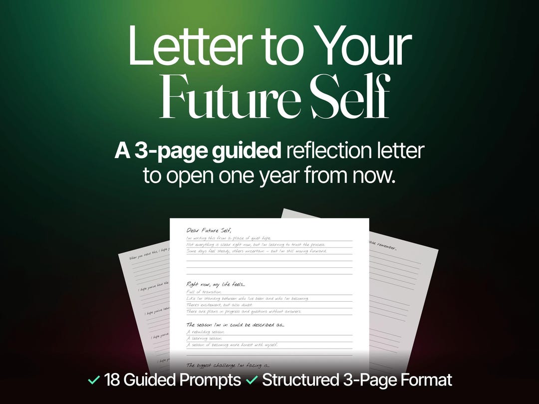 Letter to Future Self – Guided Reflection, Time Capsule (PDF Printable ...