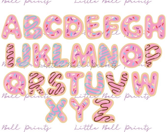 Donut Letters, SVG, Cut Files, Cricut, PNG, Donut, Clip Art, Cute ...