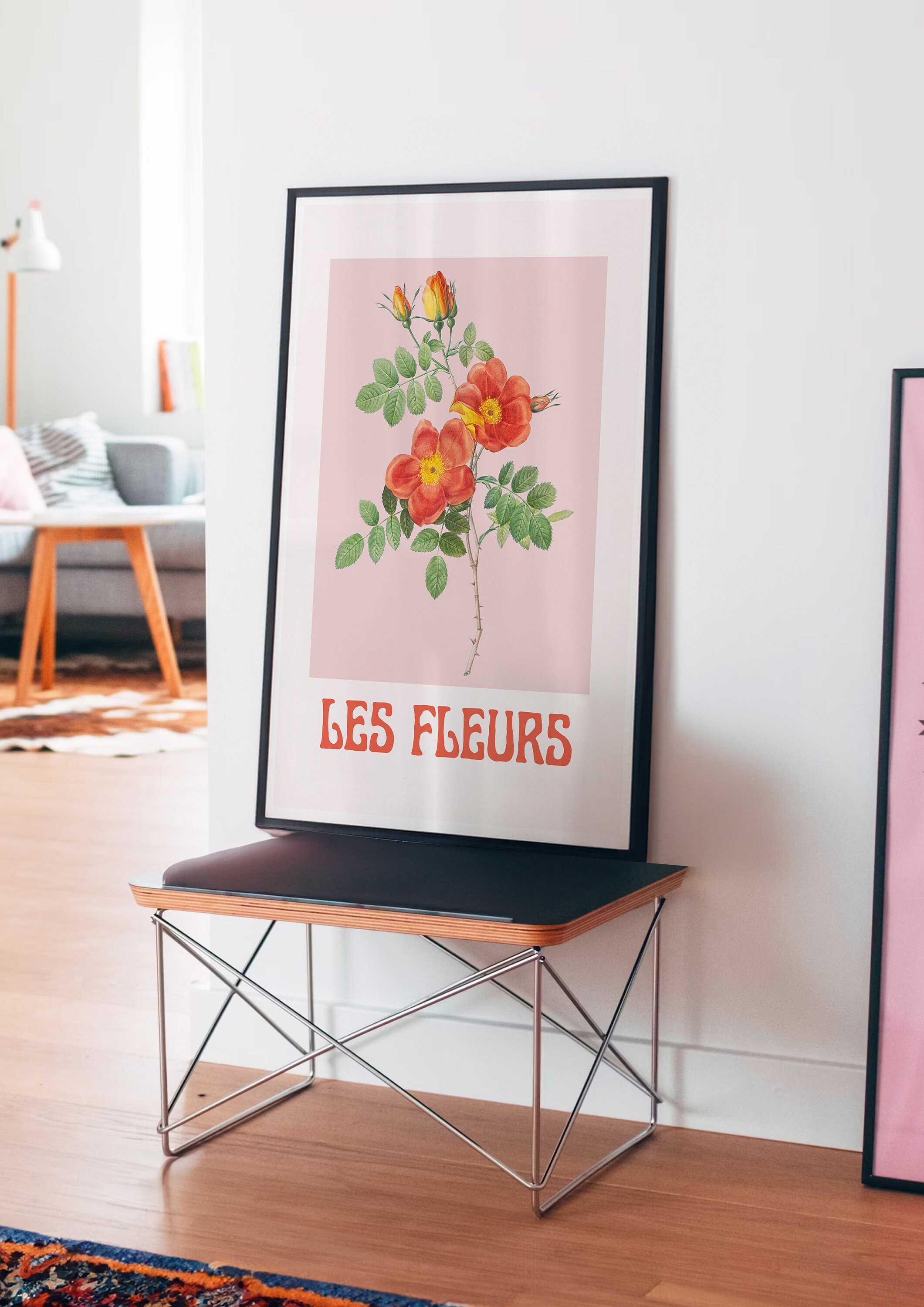 Minimal Watercolor French Poster-aesthetic Girly Minimalistic Art ...