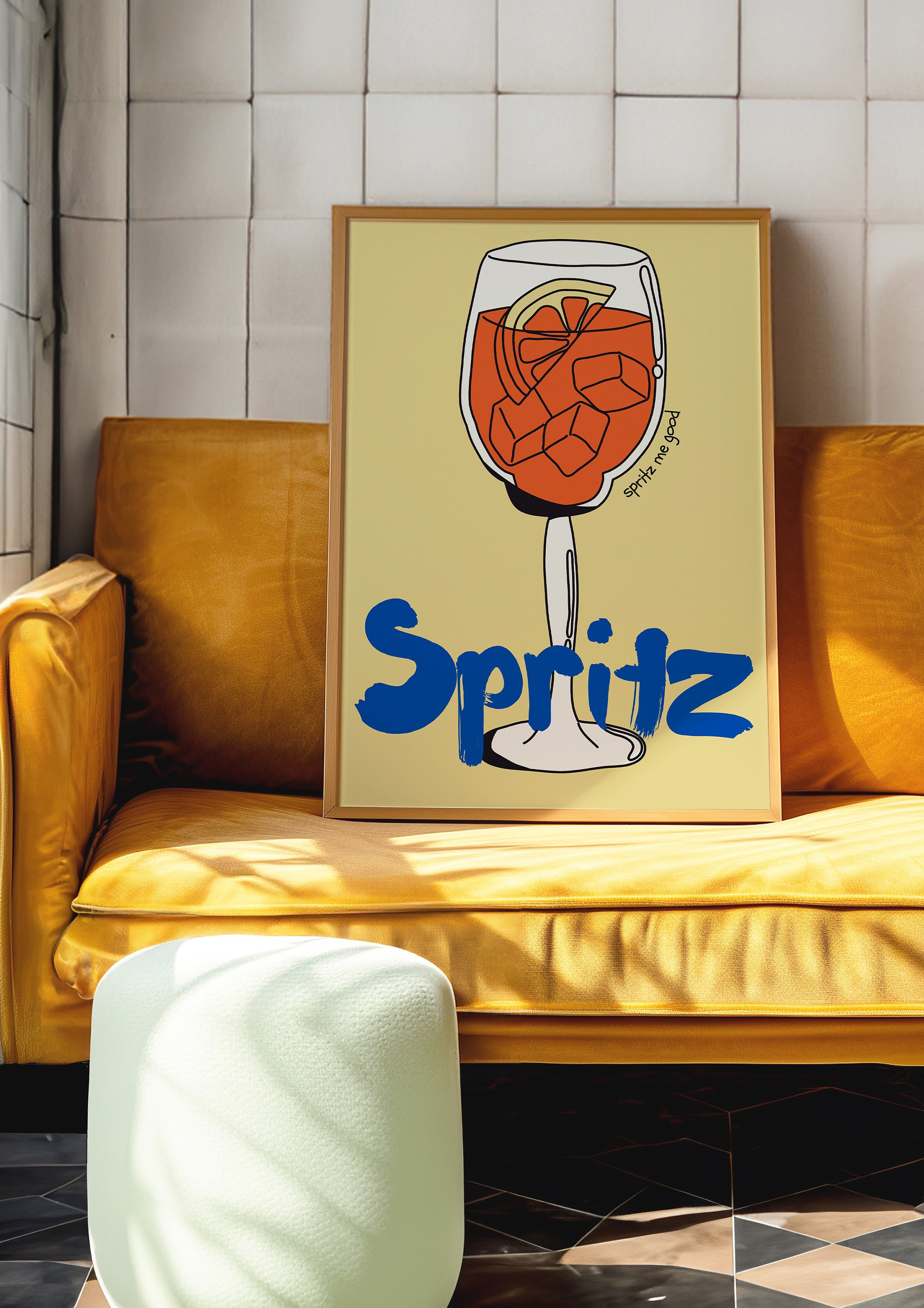 Aperol Spritz Cocktail Poster-aesthetic Girly Minimalist Art-preppy ...